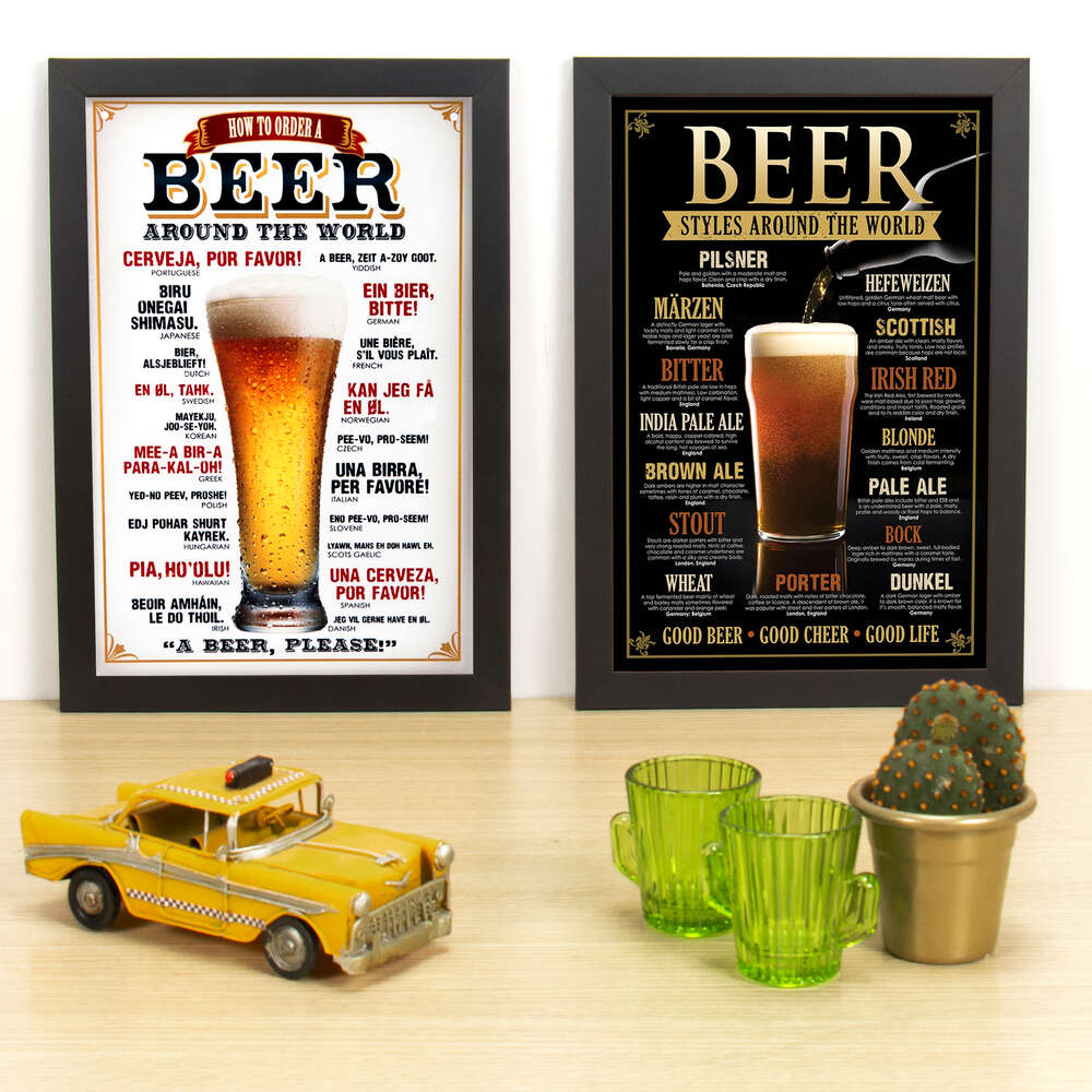 Kit Especial - Quadros How To Order a Beer Around The World + Beer ...