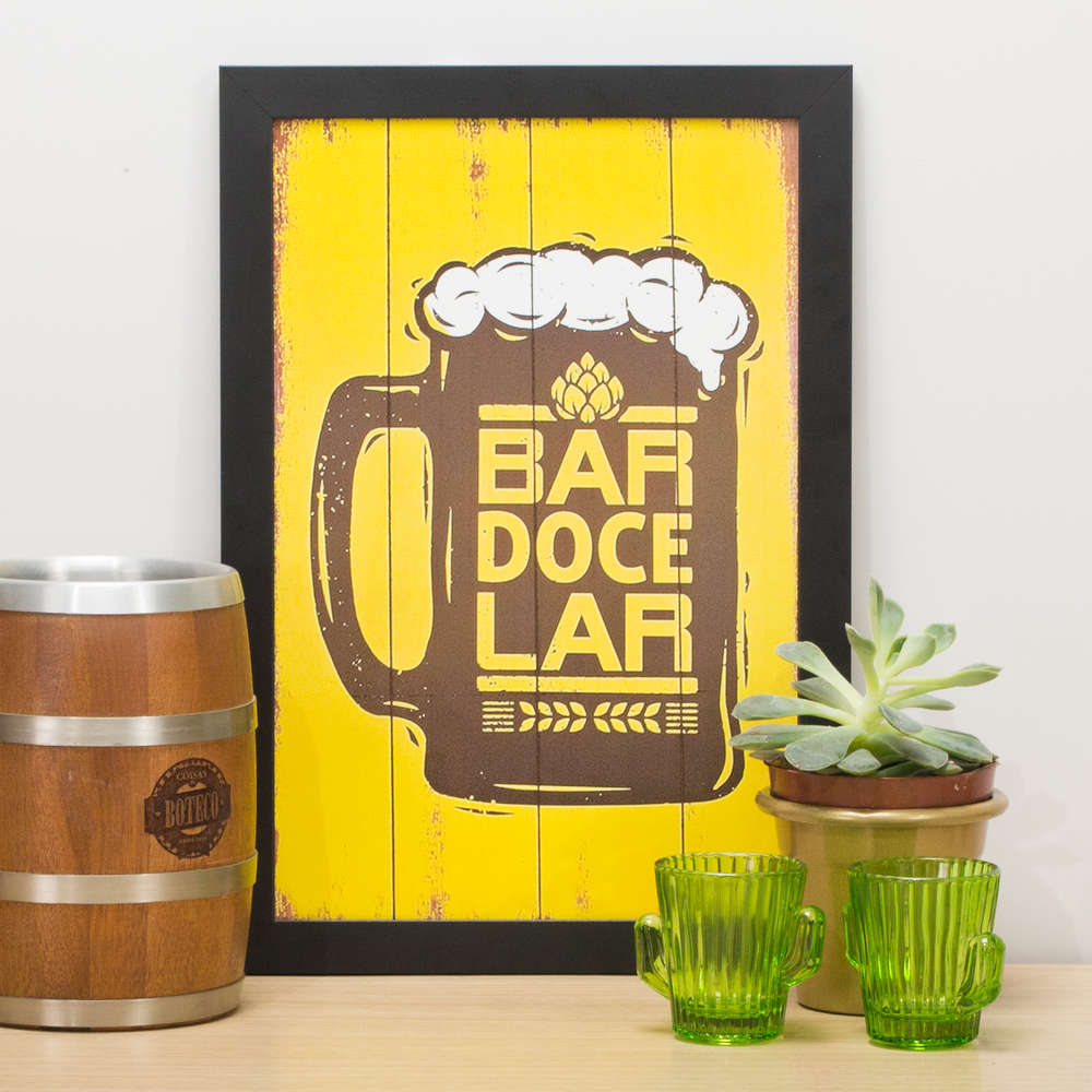 Quadro Bar Doce Lar - 33x22 cm