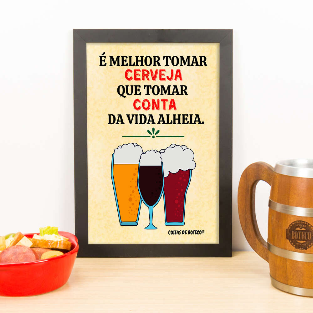 Quadro - Vida Alheia - 33x23 cm